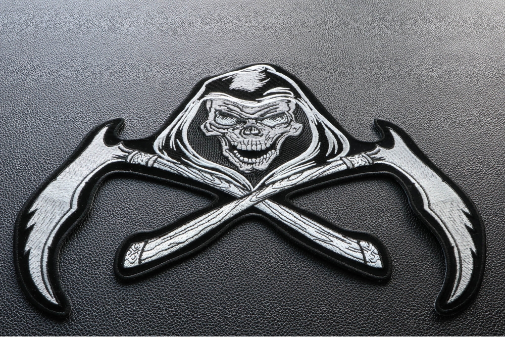 Large Grim Reaper Patch for Motorcycle Jackets by Ivamis Patches