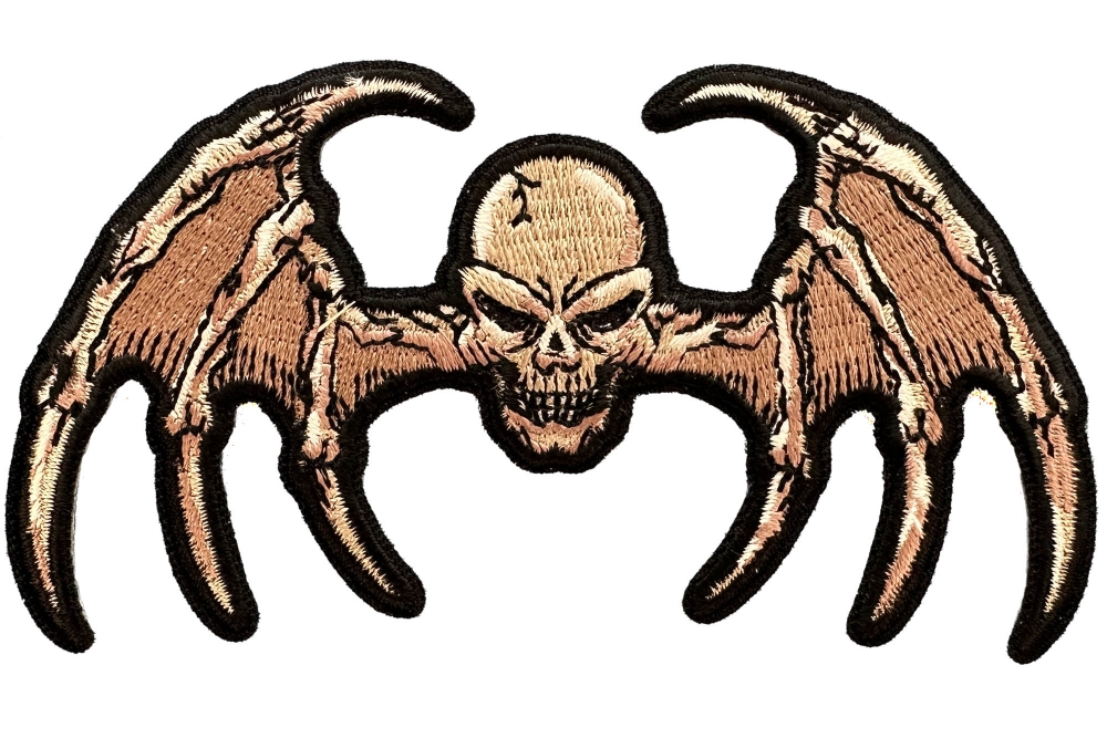 Bat Wings Skull Patch, Skull Patches by Ivamis Patches