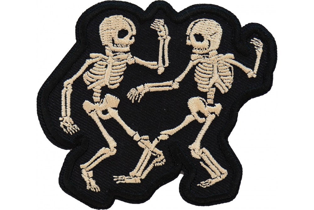Rave Skeletons Dancing Patch, Skull Patches by Ivamis Patches