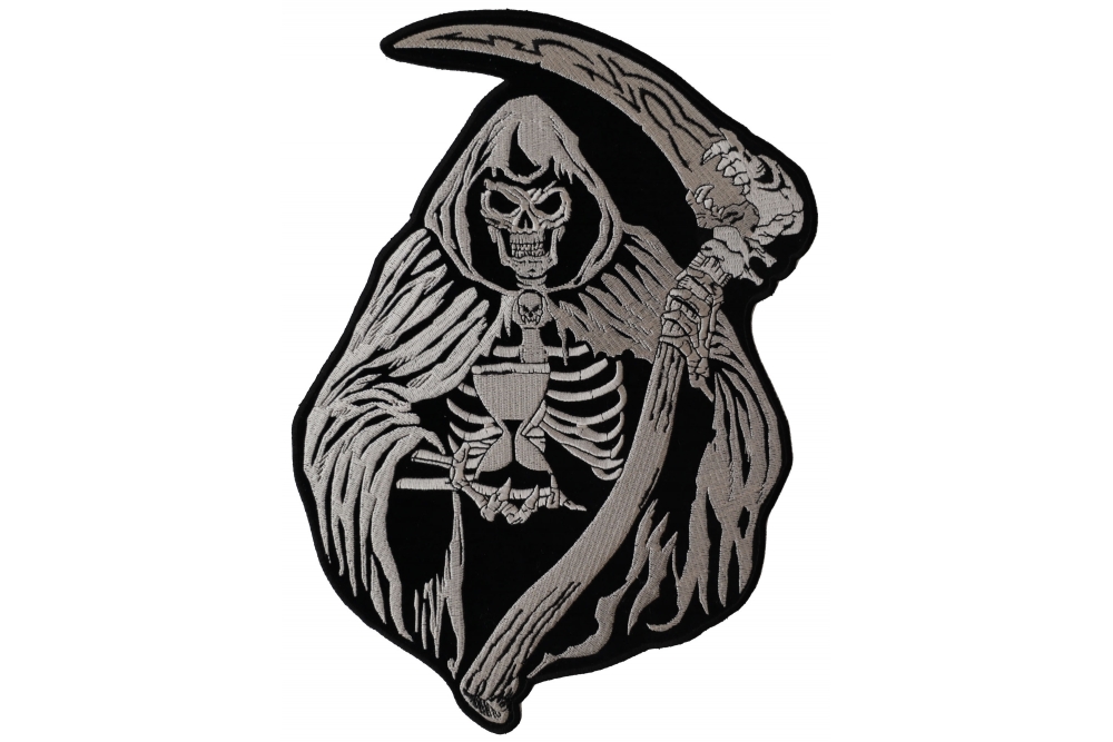 Large Reaper Skull Patch for Back of Jackets by Ivamis Patches