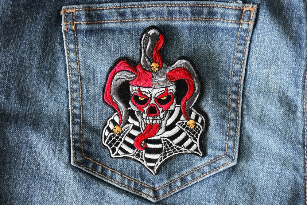 Jester Skull Patch, Biker Skull Patches by Ivamis Patches