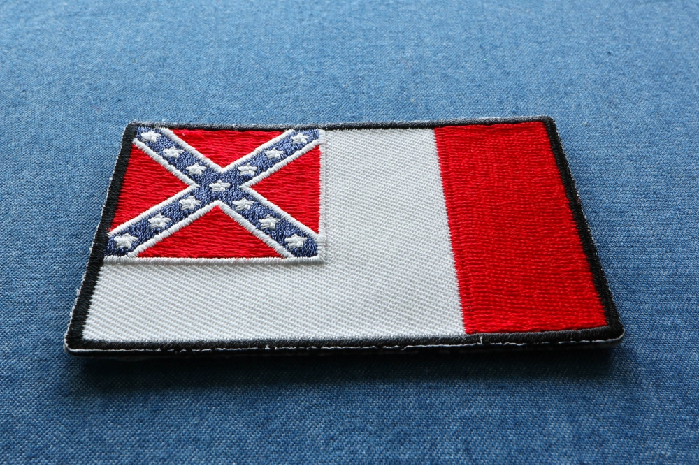 Historical Blood Stained Banner Flag Iron on Patch by Ivamis Patches