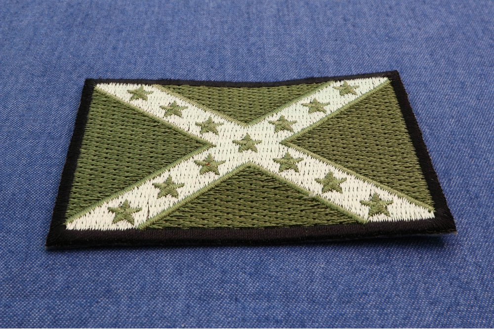 Subdued Green Confederate Flag Patch by Ivamis Patches