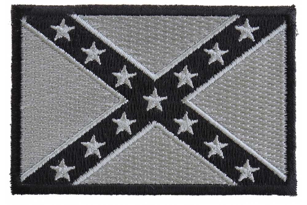 Subdued Gray Confederate Flag Patch by Ivamis Patches