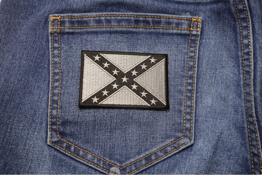 Subdued Gray Confederate Flag Patch by Ivamis Patches