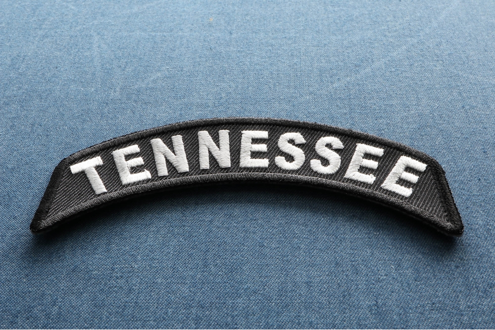 Tennessee State Embroidered Small Iron On Rocker Patch by Ivamis Patches