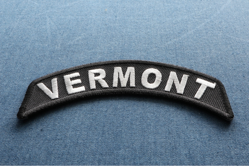 Vermont State Embroidered Small Iron On Rocker Patch by Ivamis Patches