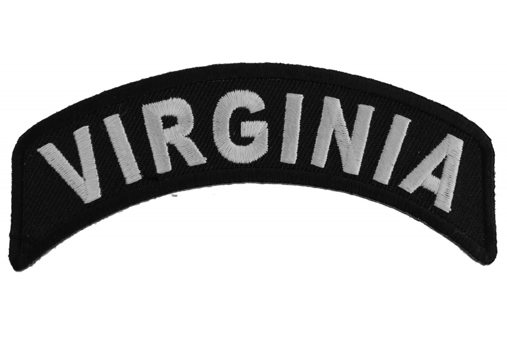 Virginia State Embroidered Small Iron On Rocker Patch by Ivamis Patches