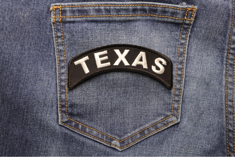 Texas State Embroidered Small Iron On Rocker Patch by Ivamis Patches
