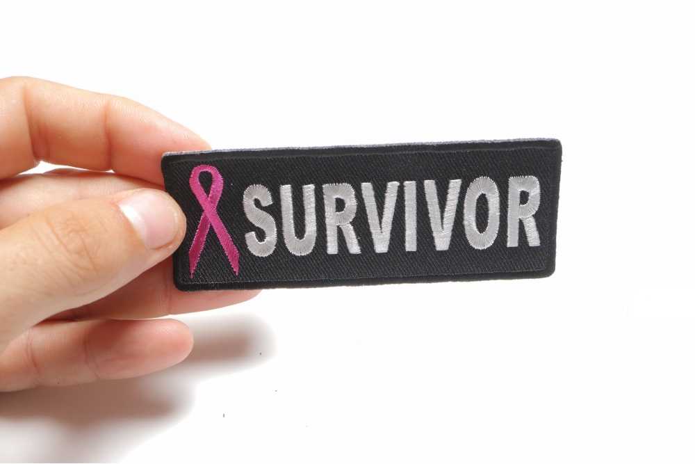 Breast Cancer Survivor Pink Ribbon Patch | Embroidered Patches by ...