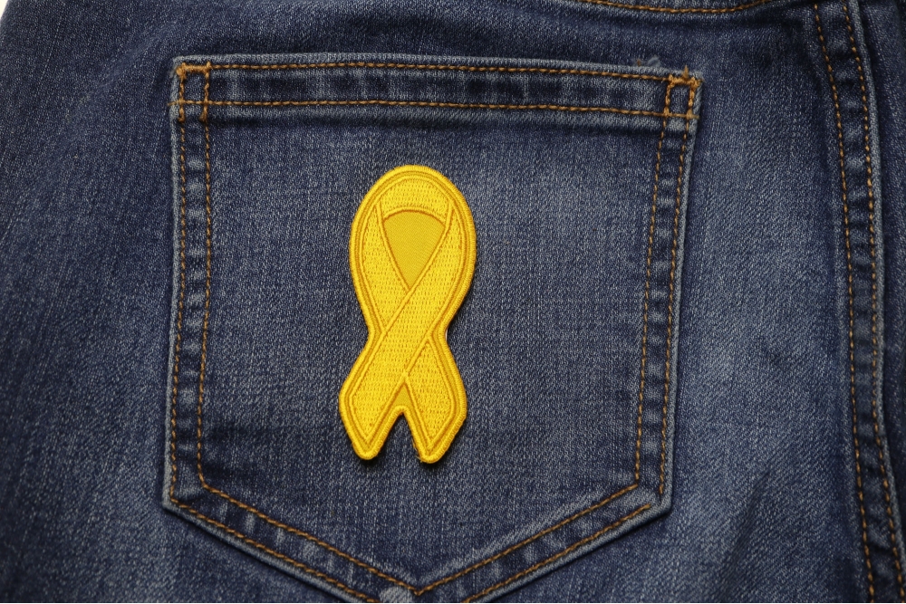 Yellow Ribbon Embroidered Patch by Ivamis Patches