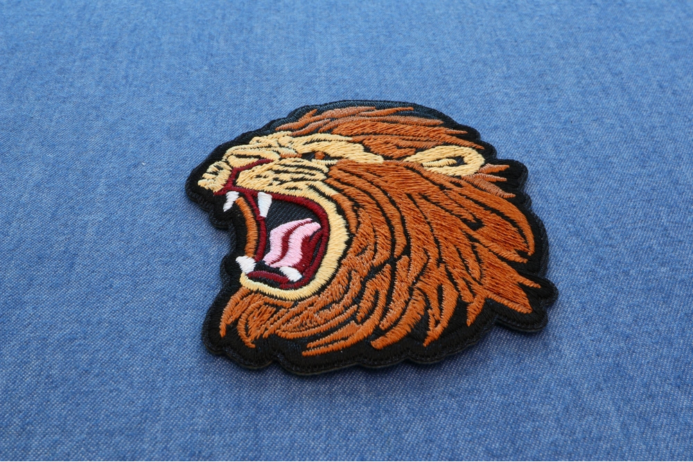 Screaming Lion Iron on Patch by Ivamis Patches