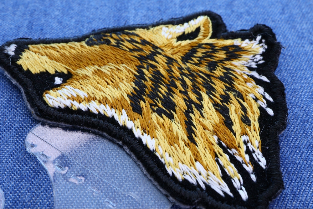 Iron On Mini Wolf Head Patch by Ivamis Patches