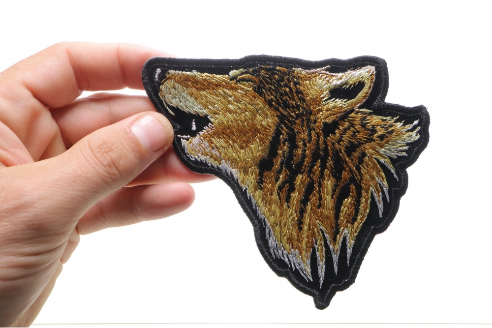 Wolf Patch for Sewing or Ironing on to Clothes by Ivamis Patches