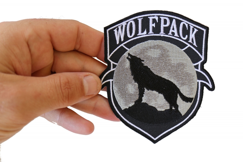 Wolfpack Patch Wolf Howling Moon Silhouette by Ivamis Patches
