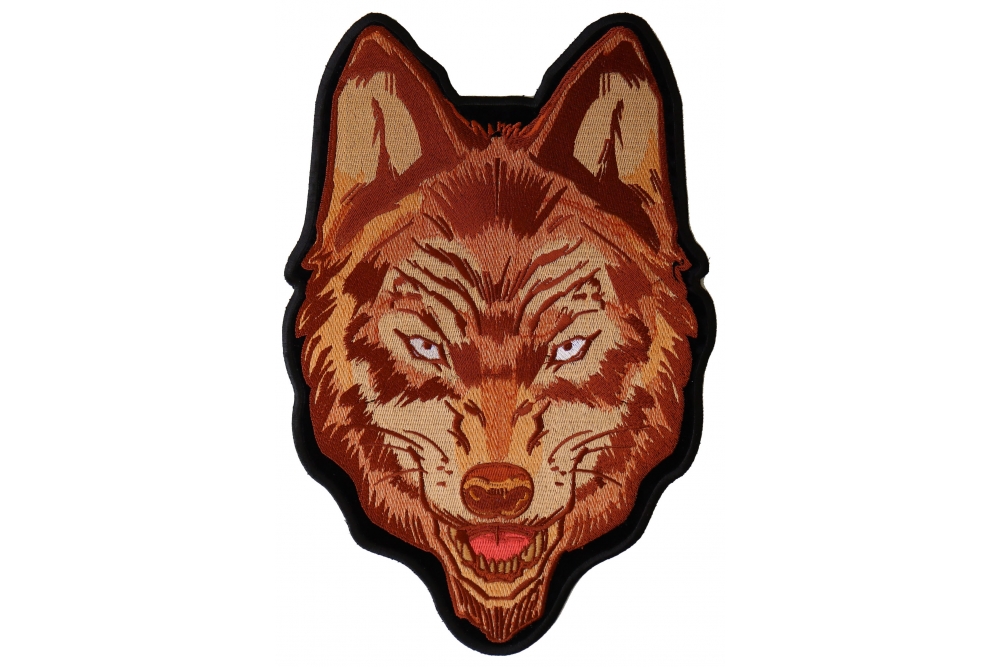 Large Wolf Patch for Back of Leather Jackets by Ivamis Patches