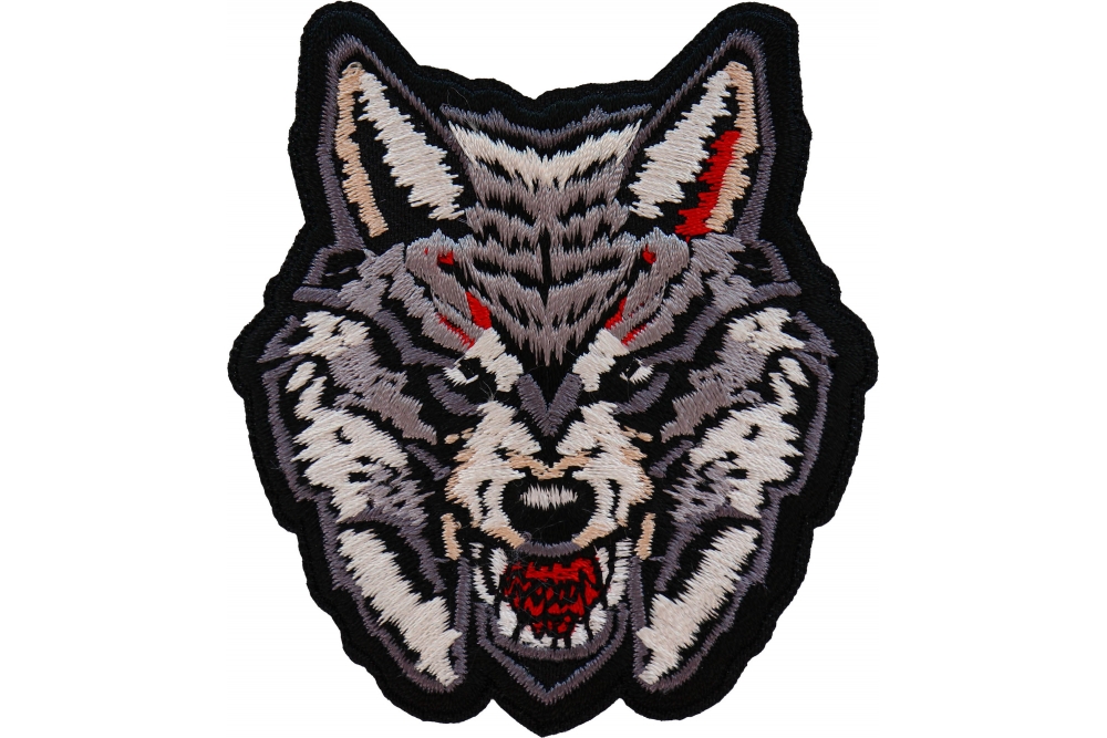 Snarling Wolf Iron on Patch by Ivamis Patches