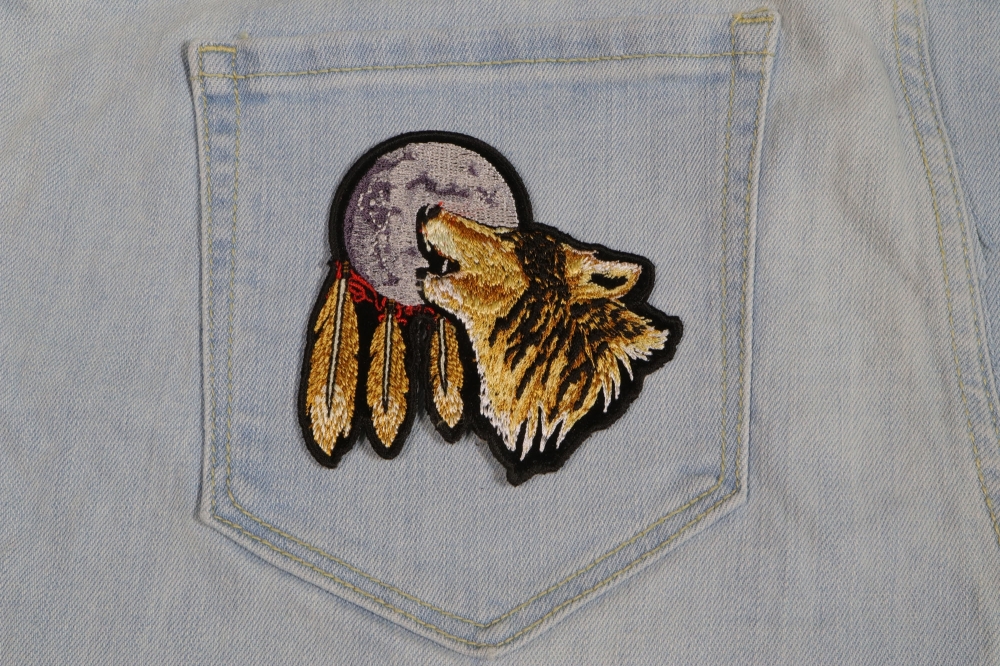 Iron On Wolf Moon Small Patch | Embroidered Patches by Ivamis Patches