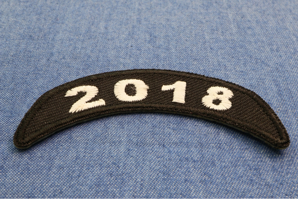 2018 Black and White Rocker Patch diagonal view