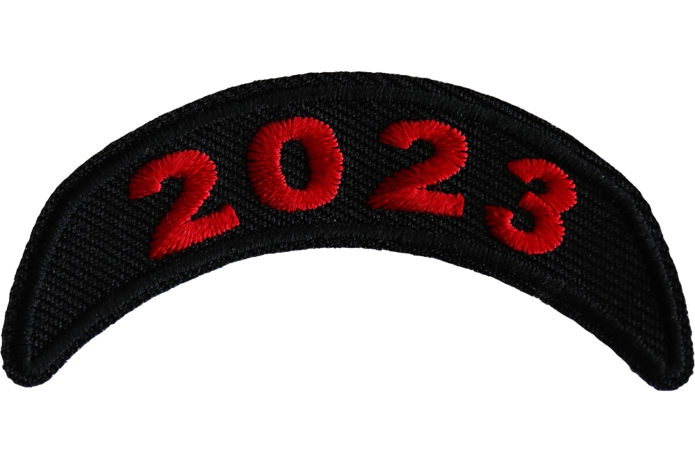 2023 Year Patch Upper Rocker Red by Ivamis Patches
