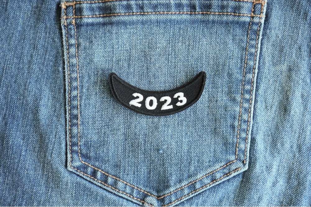 2023 Year Patch Lower Rocker White by Ivamis Patches