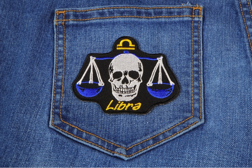 Libra Skull Zodiac Sign Patch by Ivamis Patches