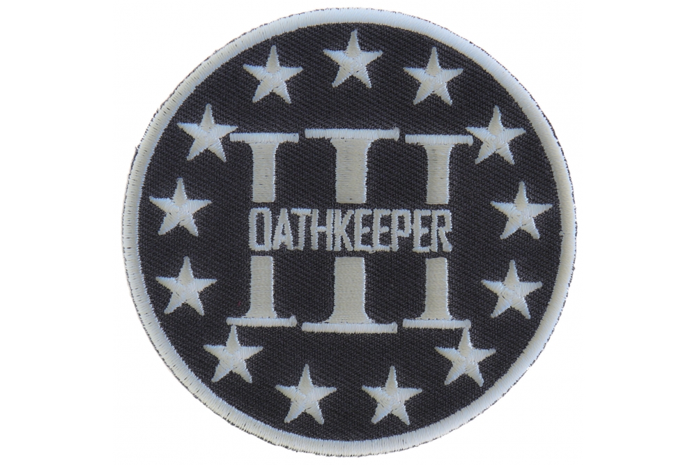 Three Percenter Oathkeeper Round Patch Gray | 2nd Amendment Patches ...