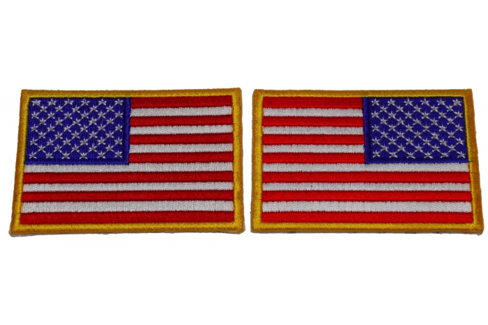 American Flag Patch Set Regular and Reversed Patches by Ivamis Patches