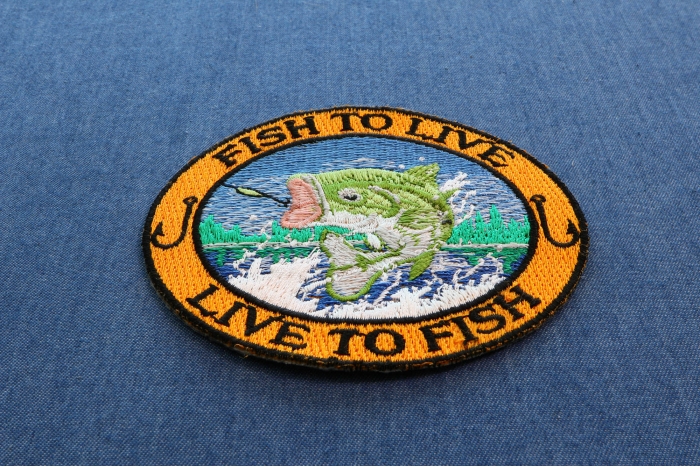 Fish To Live Bass Patch For Fishermen | Embroidered Patches - TheCheapPlace