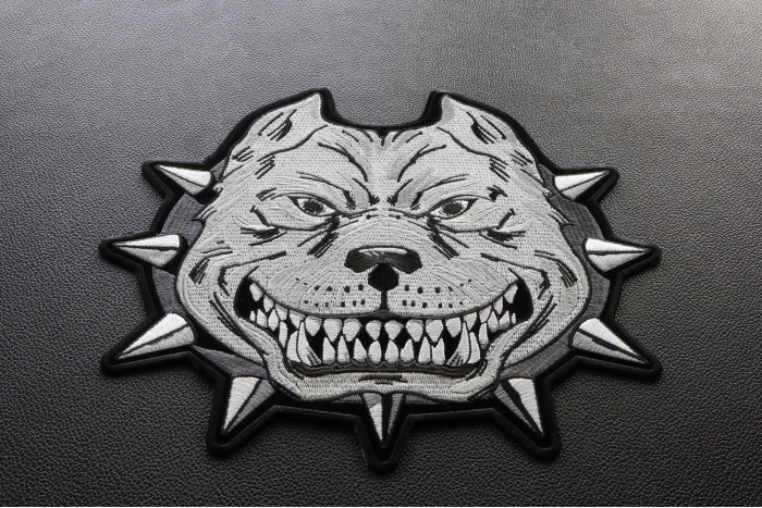 Large Pitbull Patch for Back of Biker Vests by Ivamis Patches