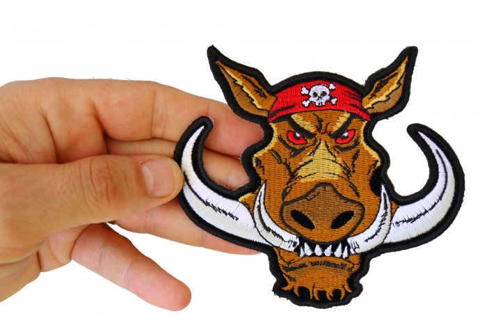 Iron On Biker Hog Patch Small | Embroidered Patches by Ivamis Patches