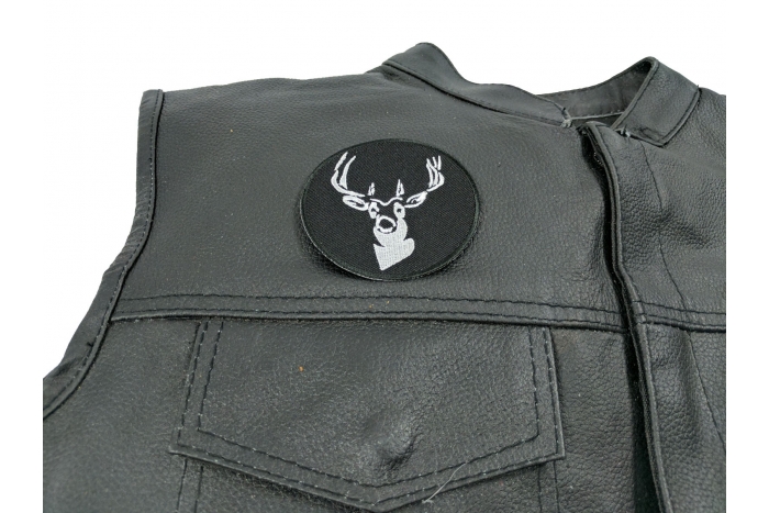 Iron On Round Deer Patch | Embroidered Patches by Ivamis Patches