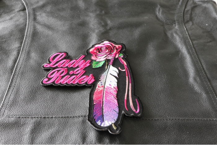 Large Lady Rider Patch for Back of Ladies Jackets by Ivamis Patches