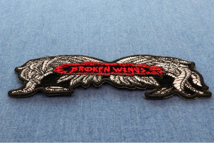 Iron On Broken Wings Patch Small | Embroidered Patches by Ivamis Patches