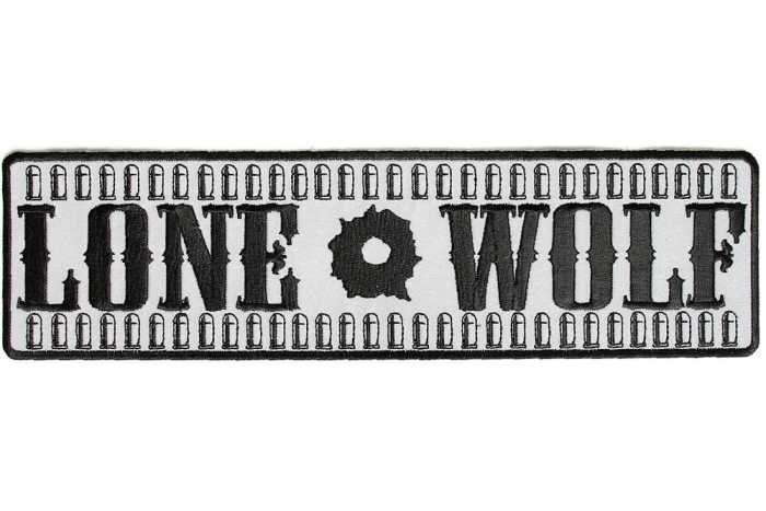 Reflective Lone Wolf Embroidered Iron on Patch