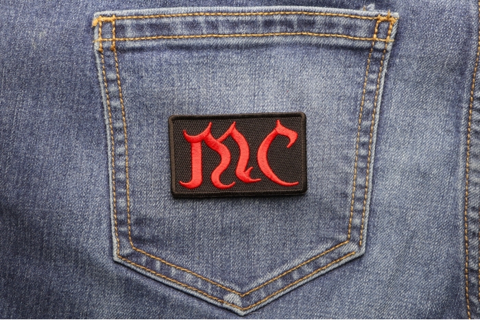 MC Patch -Red Old English Lettering by Ivamis Patches