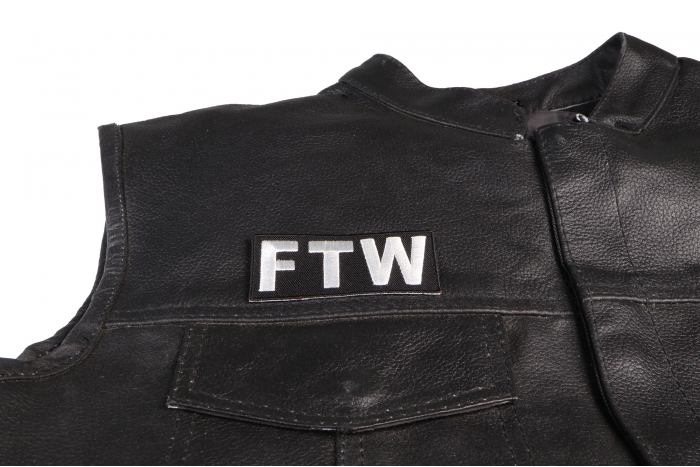 FTW - Forever Two Wheels - Embroidered Iron on Patch by Ivamis Patches