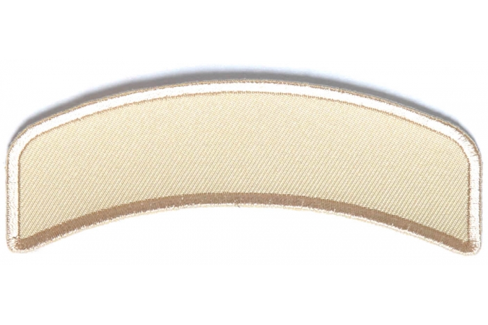 Beige 4 Inch Arched Blank Patch Rocker | Embroidered Patches by Ivamis ...
