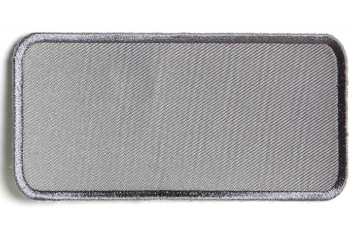 Gray 4 Inch Rectangular Blank Patch