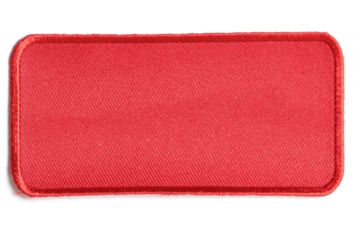 Red 4 Inch Rectangular Blank Patch