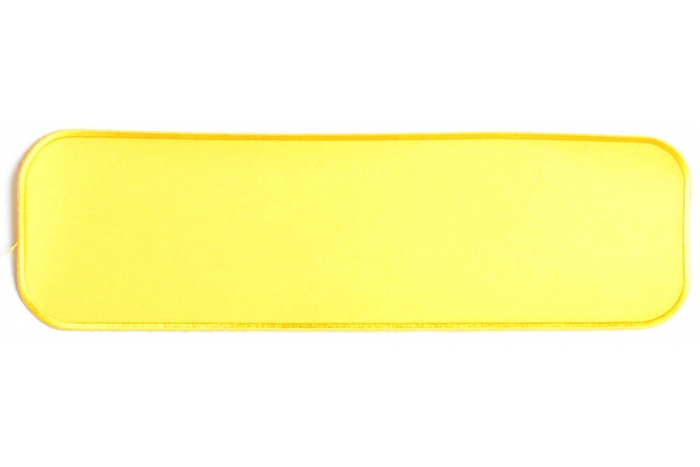 Yellow 10 Inch Straight Blank Patch | Embroidered Patches by Ivamis Patches