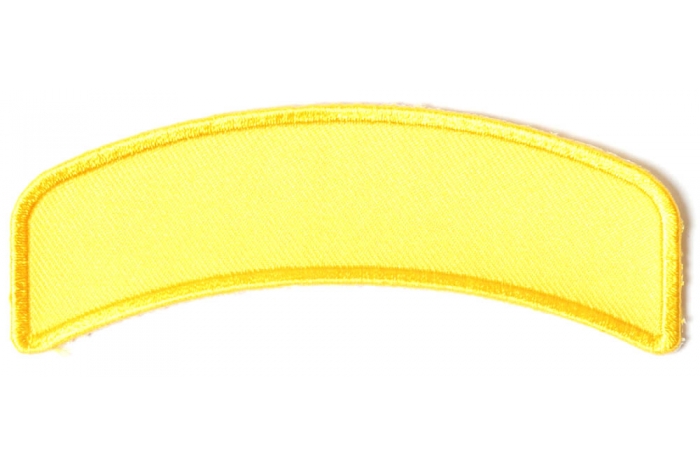 Yellow 4 Inch Arched Blank Patch Rocker