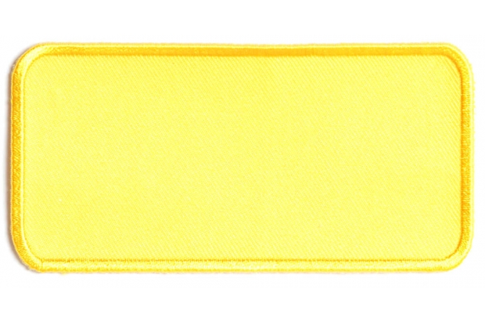 Yellow 4 Inch Rectangular Blank Patch