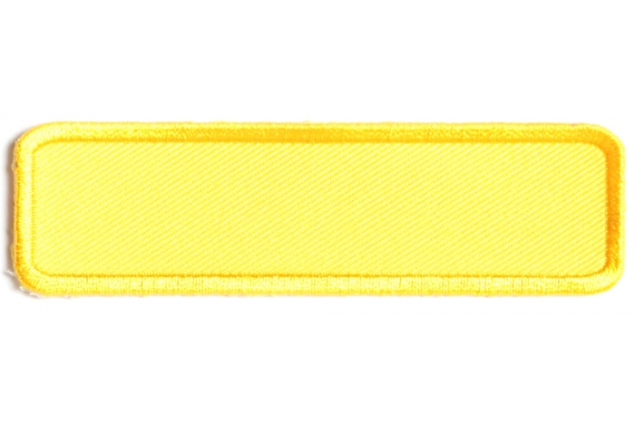 Yellow Name Tag Blank Patch