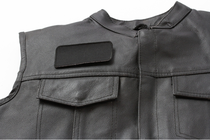 Black 4 Inch Rectangular Blank Patch | Embroidered Patches by Ivamis Patches