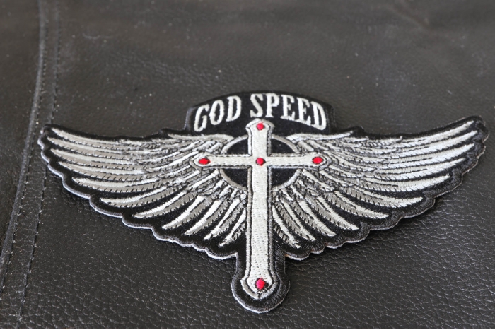 God Speed Patch for Sewing or Ironing on to Jackets by Ivamis Patches