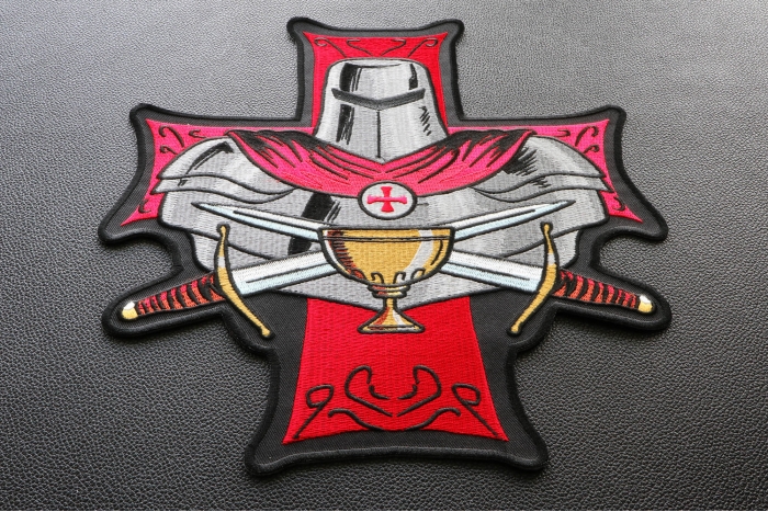 Large Templar Knight Patch for Back of Biker Vests by Ivamis Patches