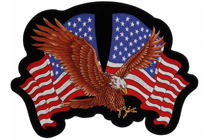 American Flag Spread Wings Patch