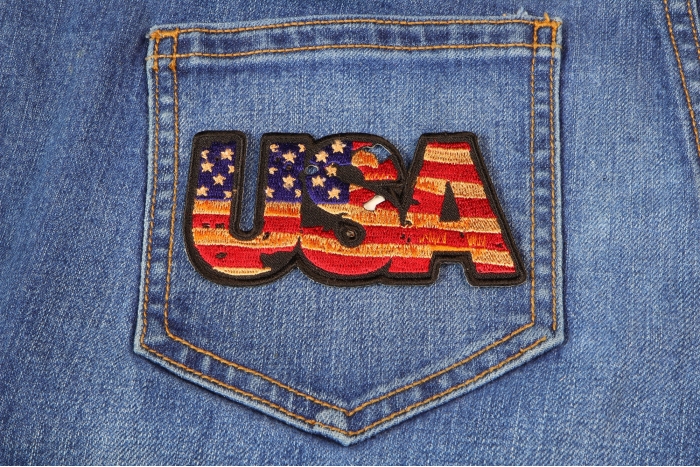 USA Vintage Patch Flag Embroidered Patch | Embroidered Patches by ...