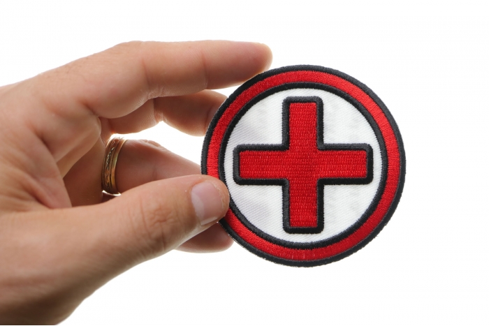Red And Black Cross Medic Patch